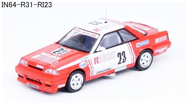 ミニカーショップ ケンボックス INNOモデル★IN64-R31-RI23★日産スカイライン GTS-R(R31)#23 "RICOH ...