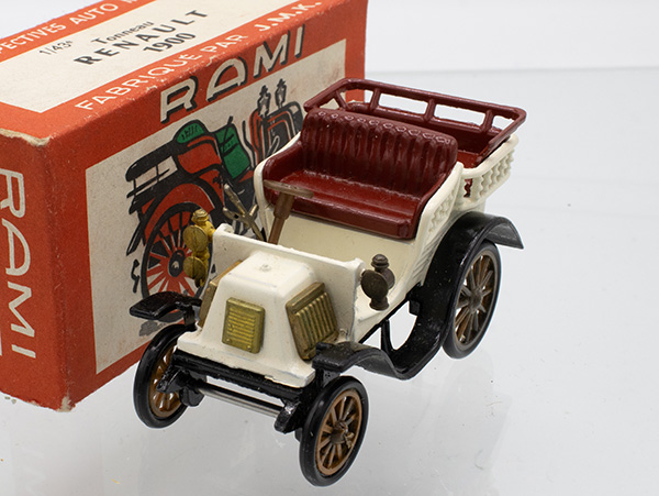 ミニカーショップ ケンボックス RAMI★★ルノーTonneau 1900 (白/赤) ※仏製・1/43スケール・塗装浮き、少剥げ・少汚れ・箱 ...